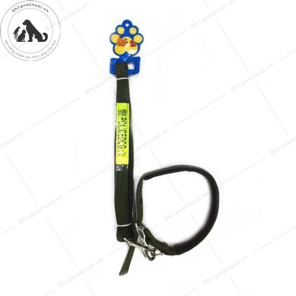 Bộ Dây Dắt Chó Kèm Vòng Cổ Police Phản Quang Ban Đêm - Shopvatnuoi.vn