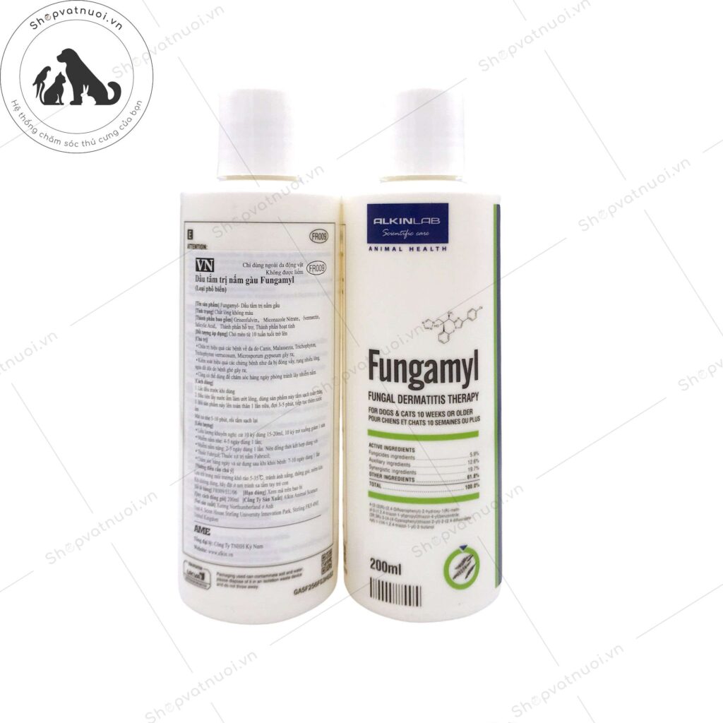 Dầu Tắm Trị Nấm Viêm Da Cho Chó Mèo Fungamyl Alkin - Shopvatnuoi.vn