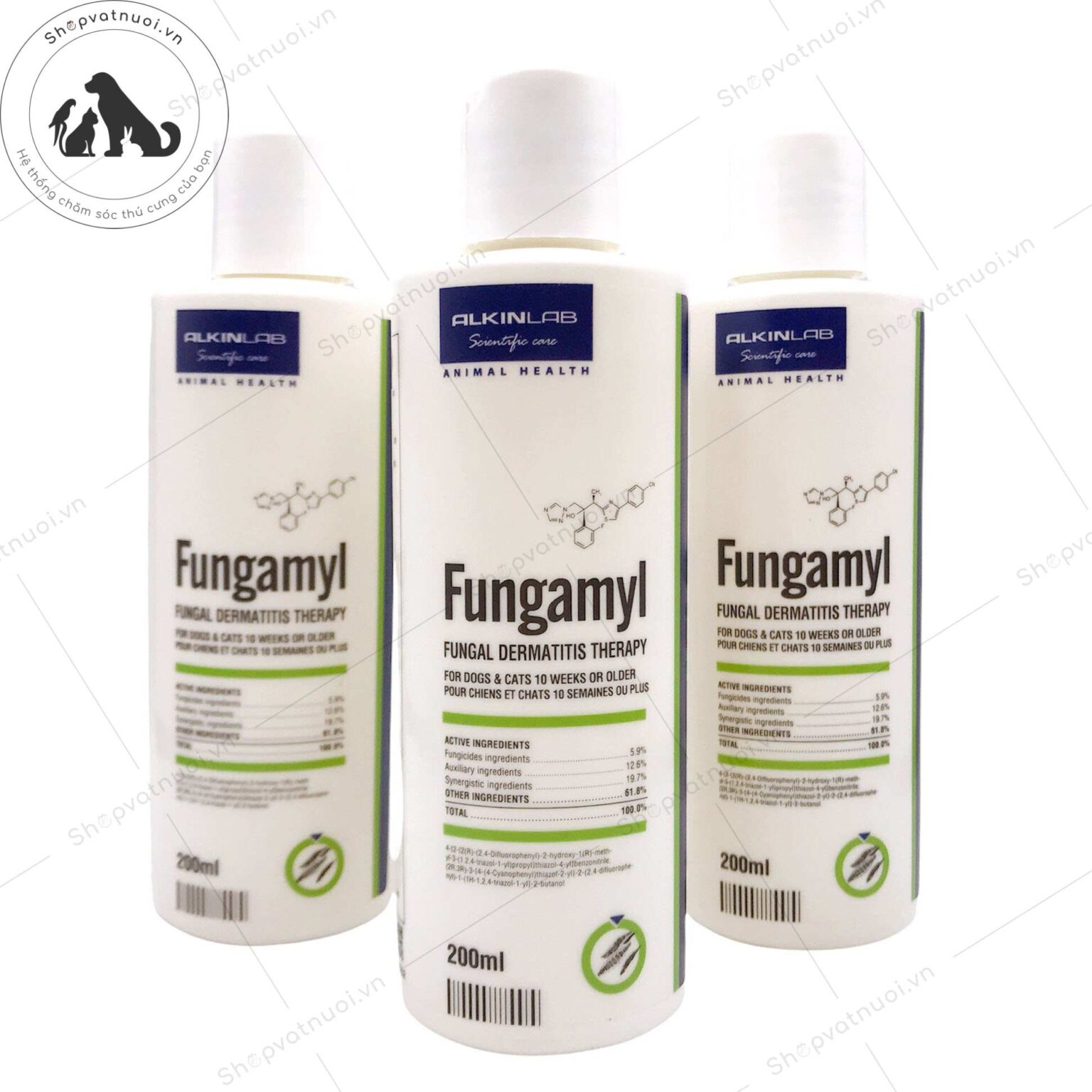 Dầu Tắm Trị Nấm Viêm Da Cho Chó Mèo Fungamyl Alkin - Shopvatnuoi.vn
