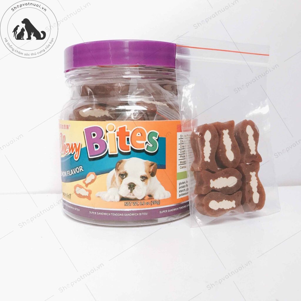 Đồ Ăn Vặt Xương Gặm Sạch Răng Thơm Miệng Vị Cá Hồi Sữa Chewy Bites ...