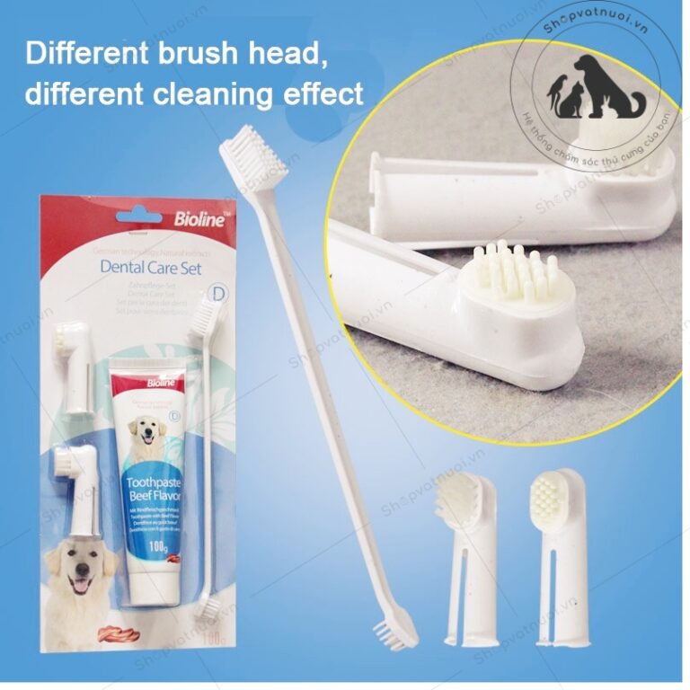 Bộ Đánh Răng Kem Đánh Răng Bàn Chải Đánh Răng Chó Mèo Dental Care Set ...