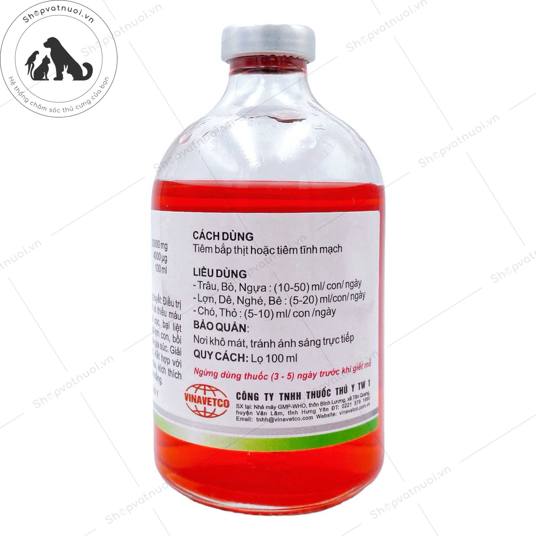 Thuốc Tiêm Thuốc Bổ Cho Thú Còi Cọc Thiếu Máu Nâng Cao Sức Khỏe CALCI ...
