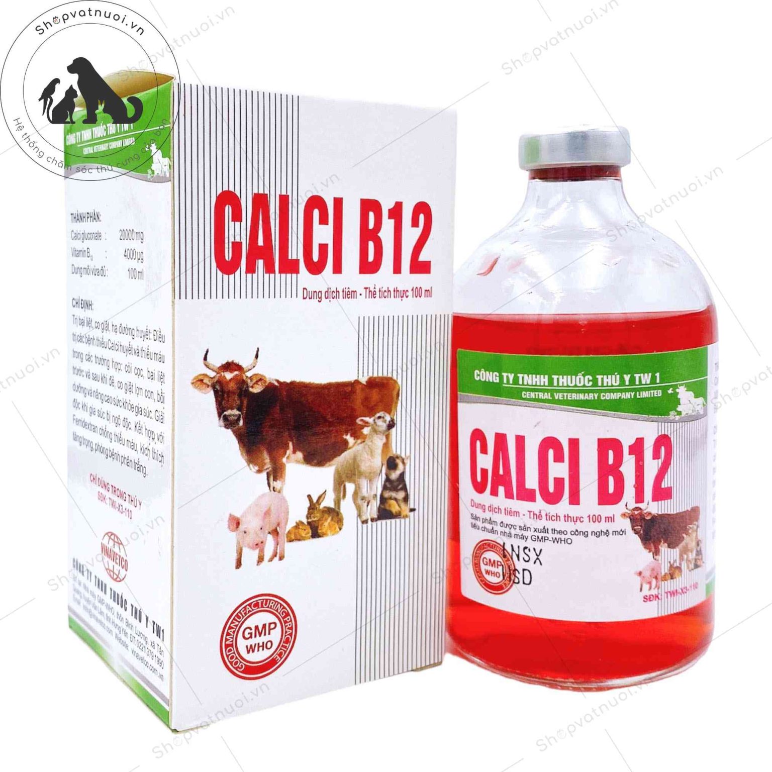 Thuốc Tiêm Thuốc Bổ Cho Thú Còi Cọc Thiếu Máu Nâng Cao Sức Khỏe CALCI ...
