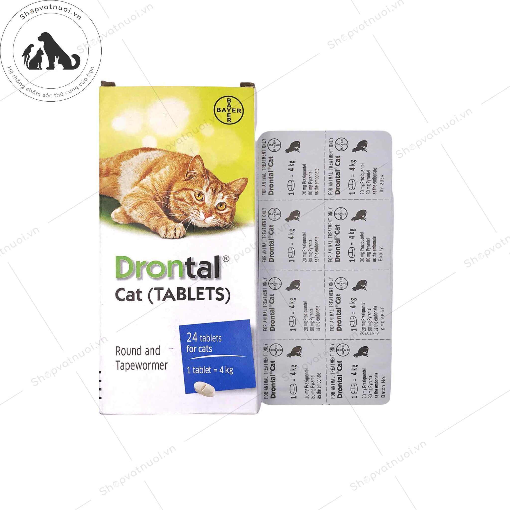 Thuốc Tẩy Giun Sán Cho Mèo Dạng Viên Drontal Cat Bayer Hàng Xách Tay ...