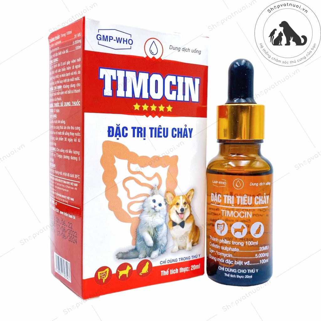Thuốc Uống Đặc Trị Tiêu Chảy Cho Chó Mèo Timocin - Shopvatnuoi.vn