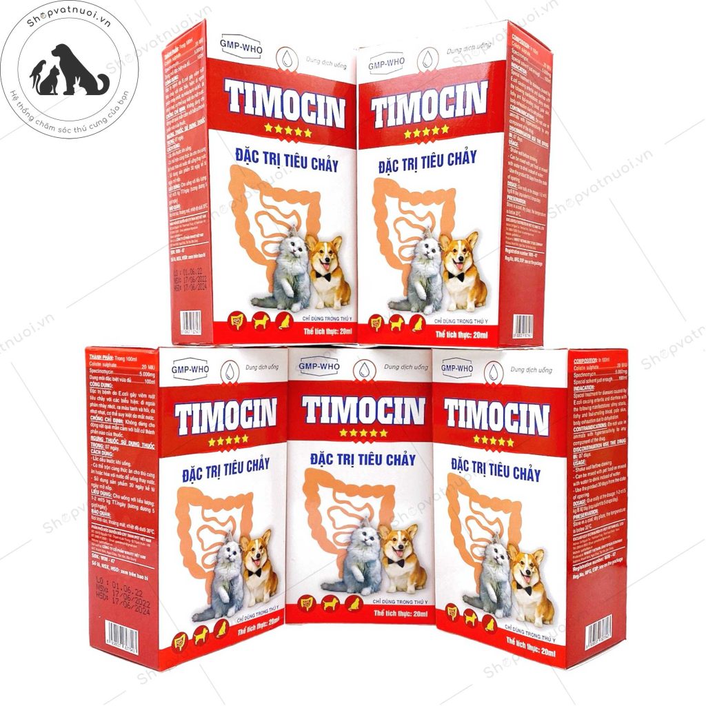 Thuốc Uống Đặc Trị Tiêu Chảy Cho Chó Mèo Timocin - Shopvatnuoi.vn