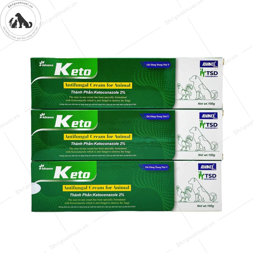 Thuốc Bôi Ngoài Da Trị Nấm Cho Chó Mèo Gà Advance Keto-Ketoconazole TSD ...