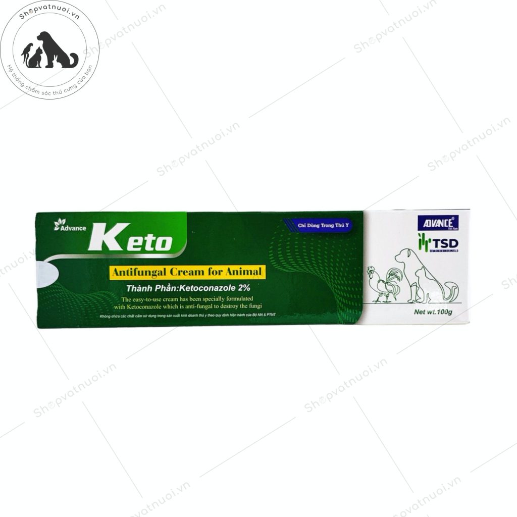 Thuốc Bôi Ngoài Da Trị Nấm Cho Chó Mèo Gà Advance Keto-Ketoconazole TSD ...