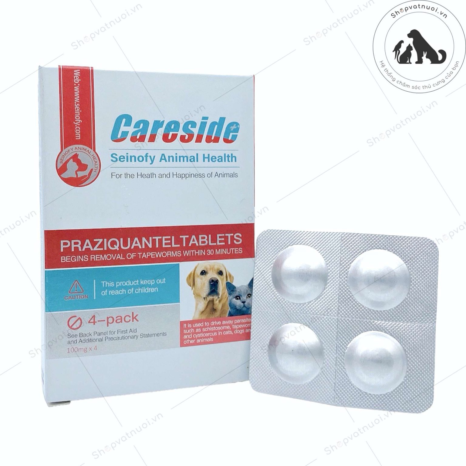 Thuốc Tẩy Giun Sán Cho Chó Mèo Dạng Viên Praziquantel Careside ...