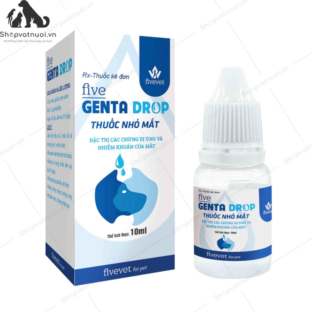 Thuốc Nhỏ Mắt Trị Dị Ứng Và Nhiễm Khuẩn Mắt Five Genta Drop FiveVet ...